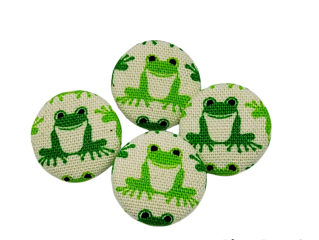 4 Fabric Buttons 23 Mm Frogs - Etsy