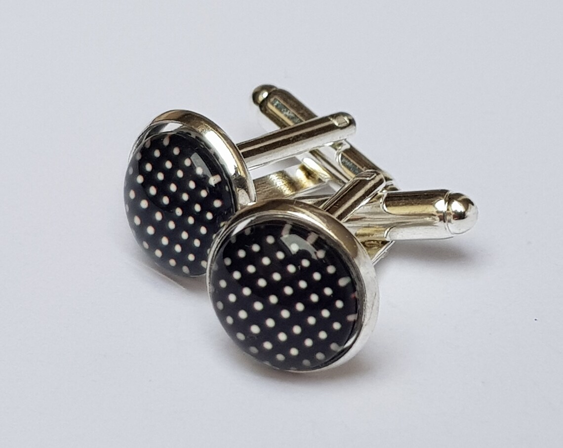 2 Cuff Buttons Mini Dots - Etsy