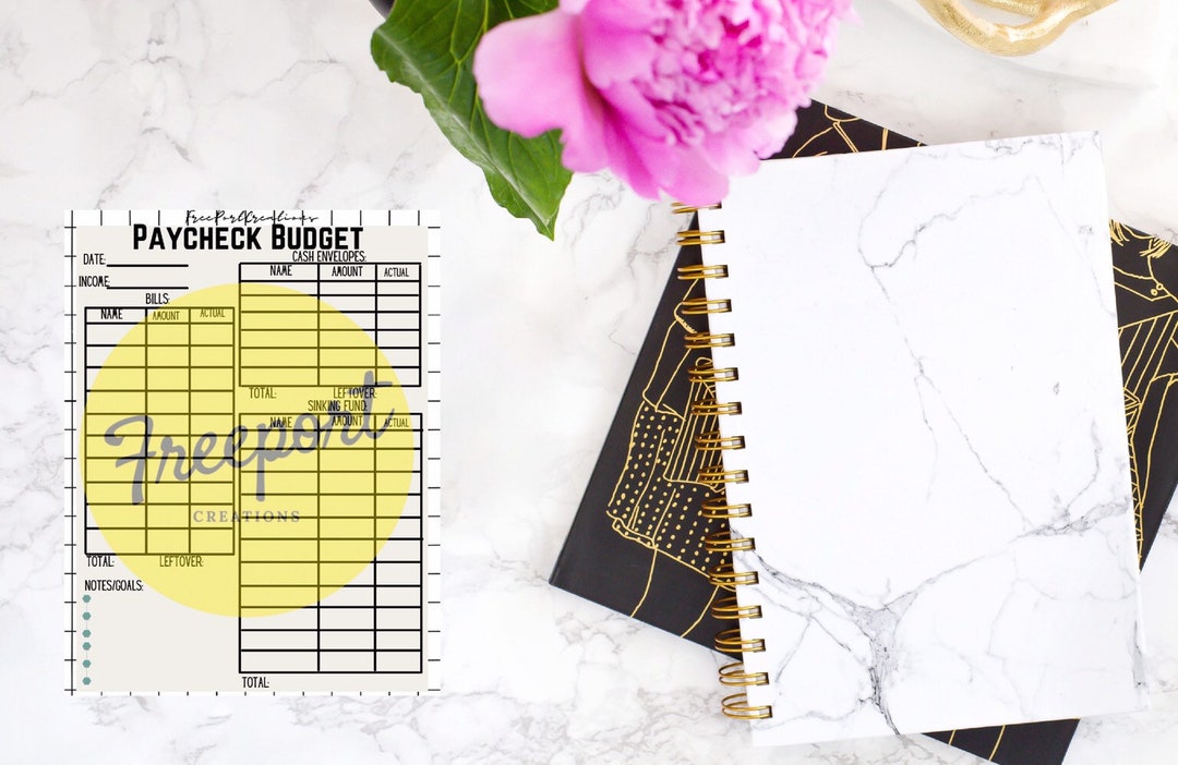 Minimalist Paycheck Budget Paycheck Budget DIGITAL. Digital SHEET - Etsy