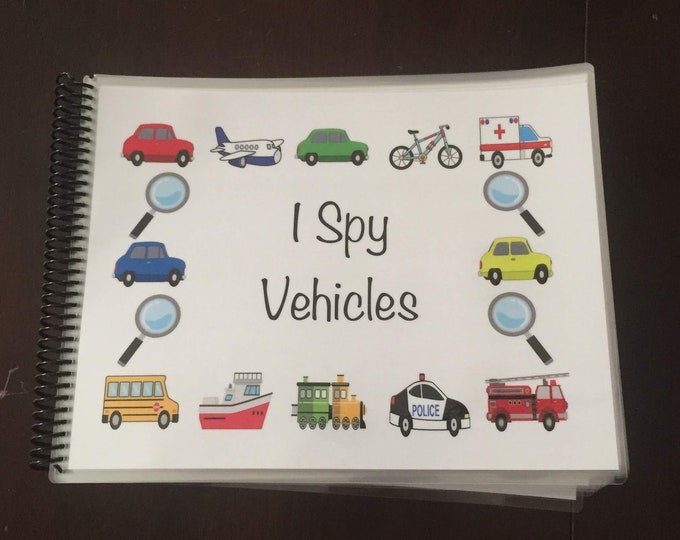 I Spy Vehicles Vehicle Identification Interactive Adapted Book - Etsy