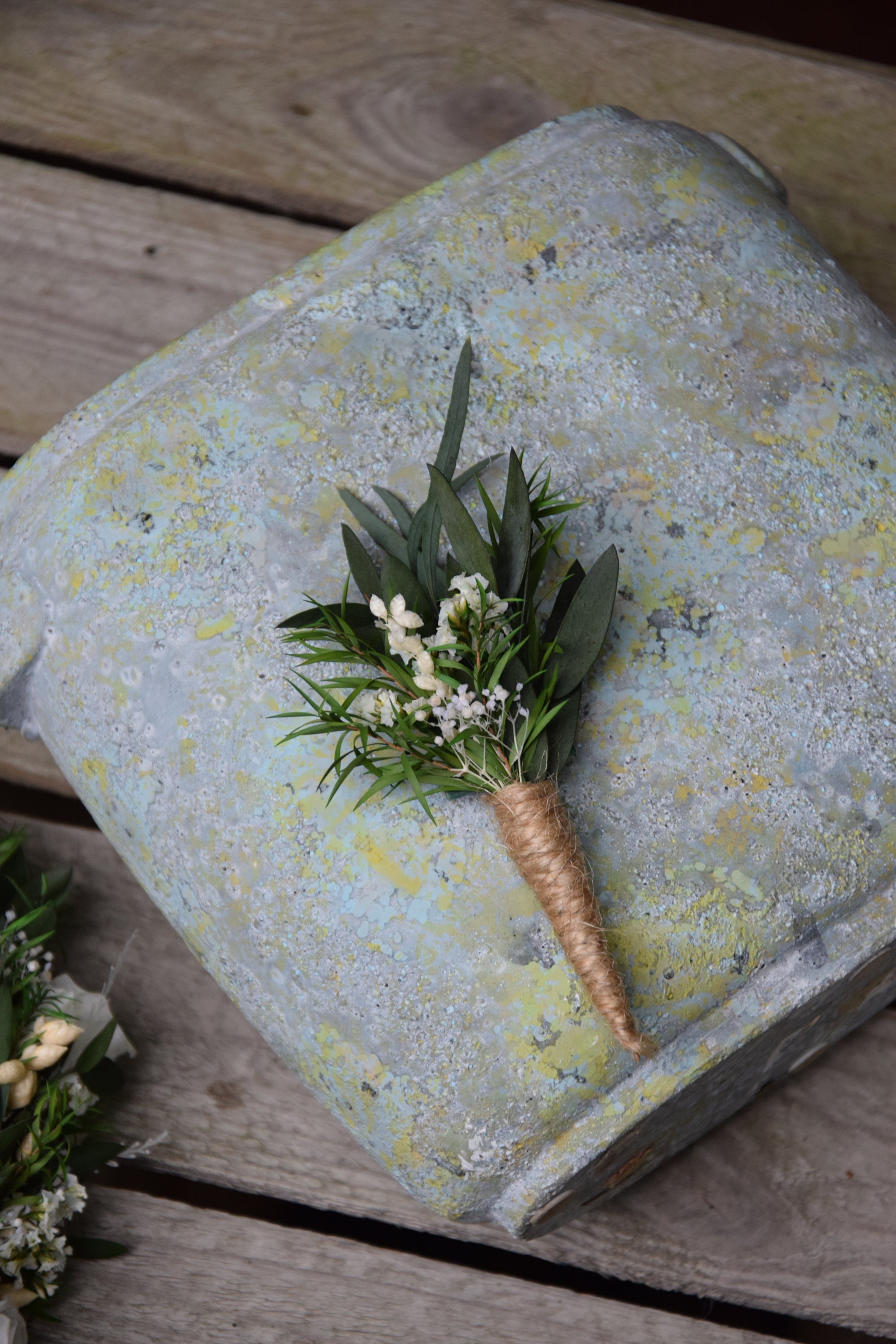 Rustic Wedding Buttonhole, Woodland Dried Boutonniere, Vintage or ...