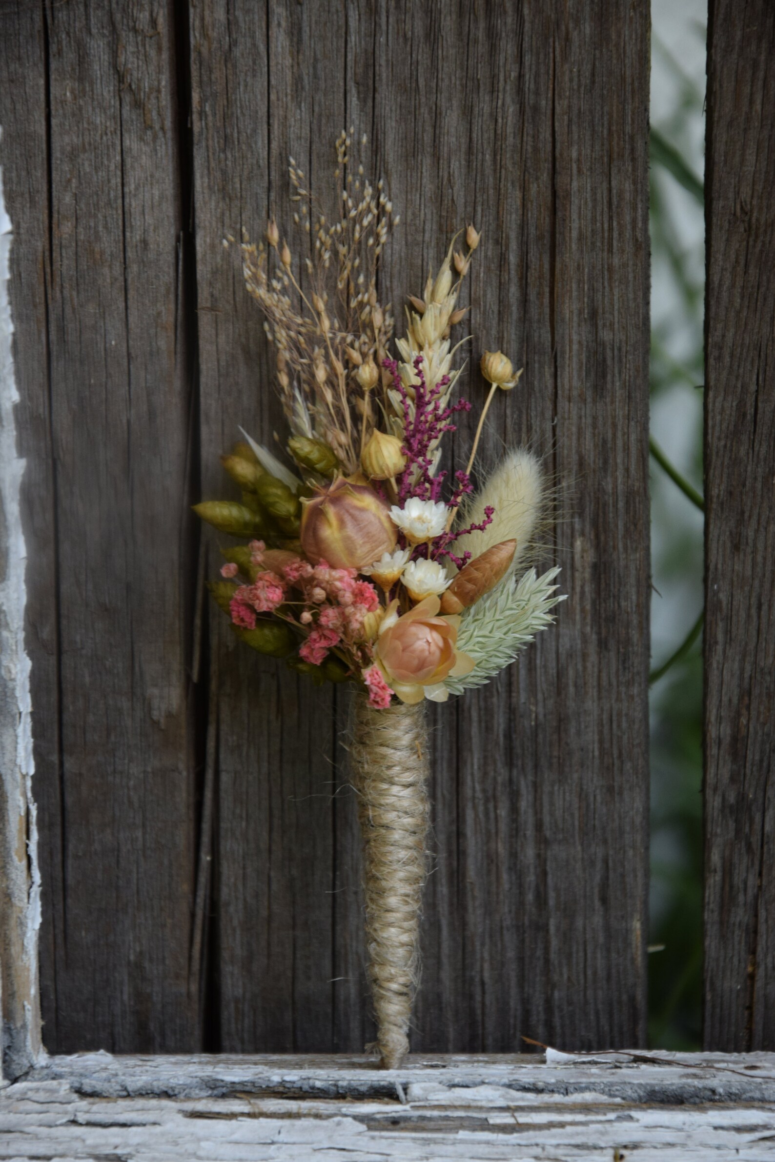 Rustic Wedding Buttonhole, Woodland Dried Boutonniere, Vintage or ...