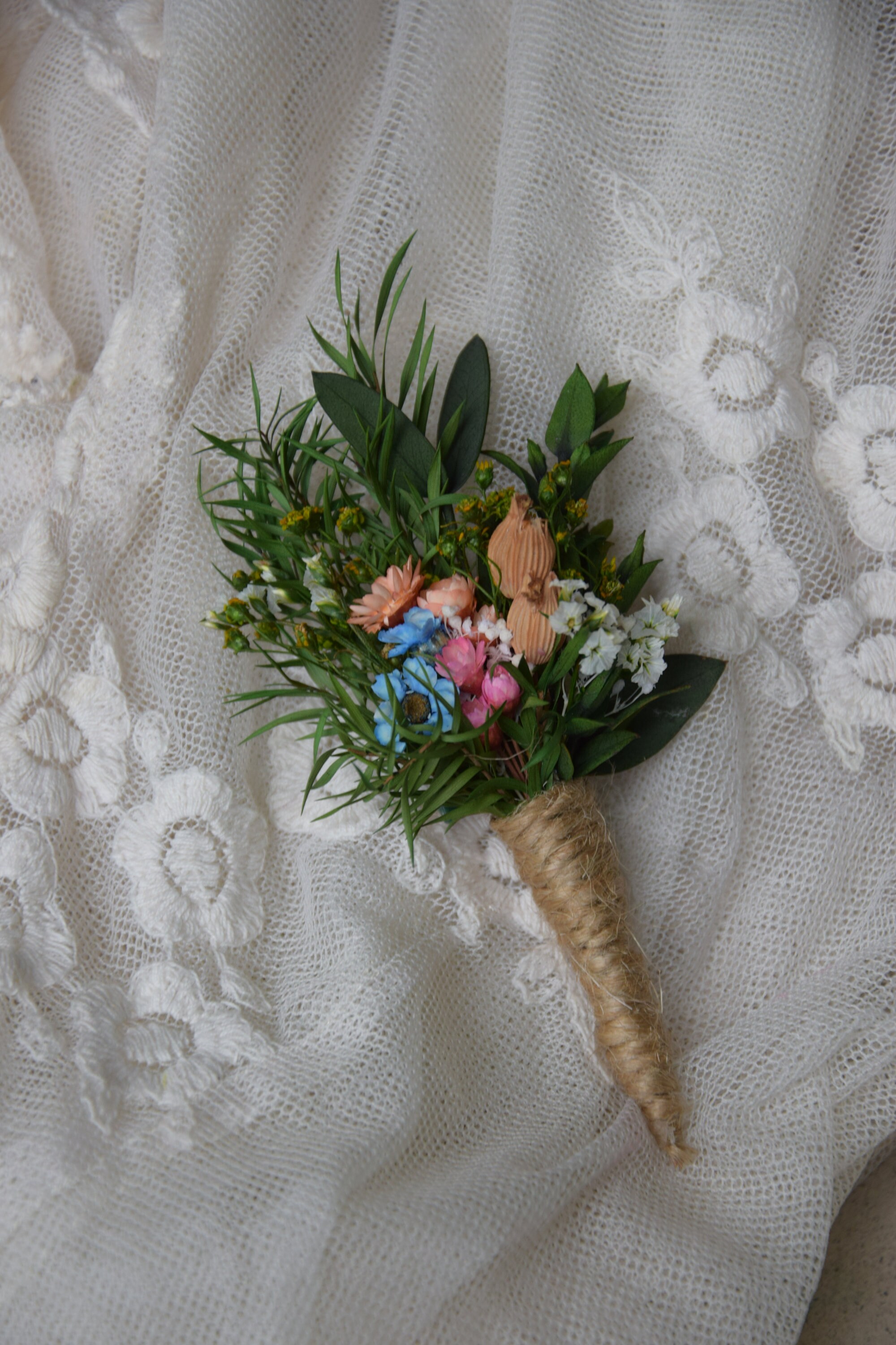 Meadow Buttonhole , Folk Wedding Boutoniere , Colourful Wedding ...