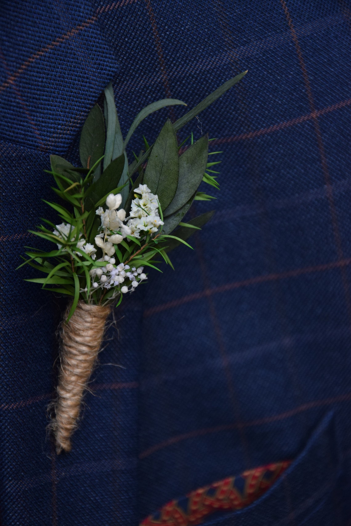 Rustic Wedding Buttonhole, Woodland Dried Boutonniere, Vintage or ...