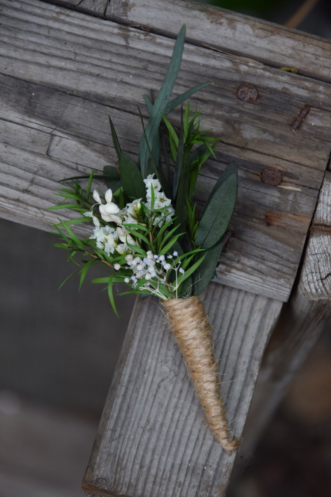 Rustic Wedding Buttonhole, Woodland Dried Boutonniere, Vintage or ...