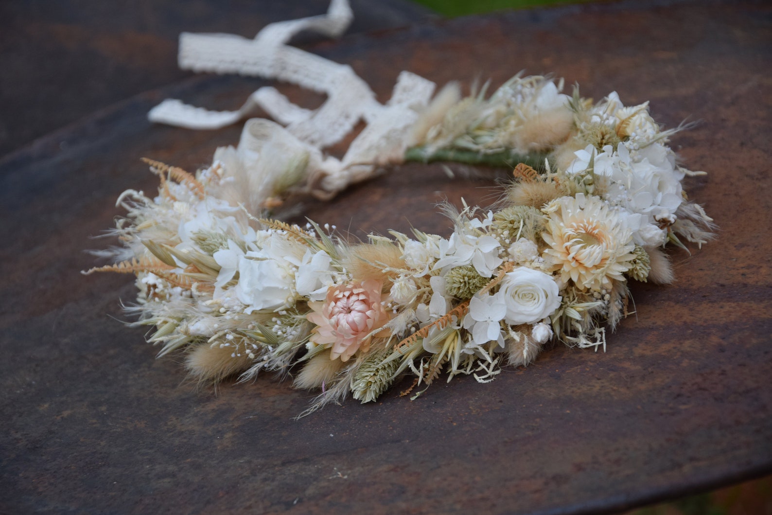 Dried Flower Crown, Wedding Flower Crown, Bridal Flower Crown, Rustic ...