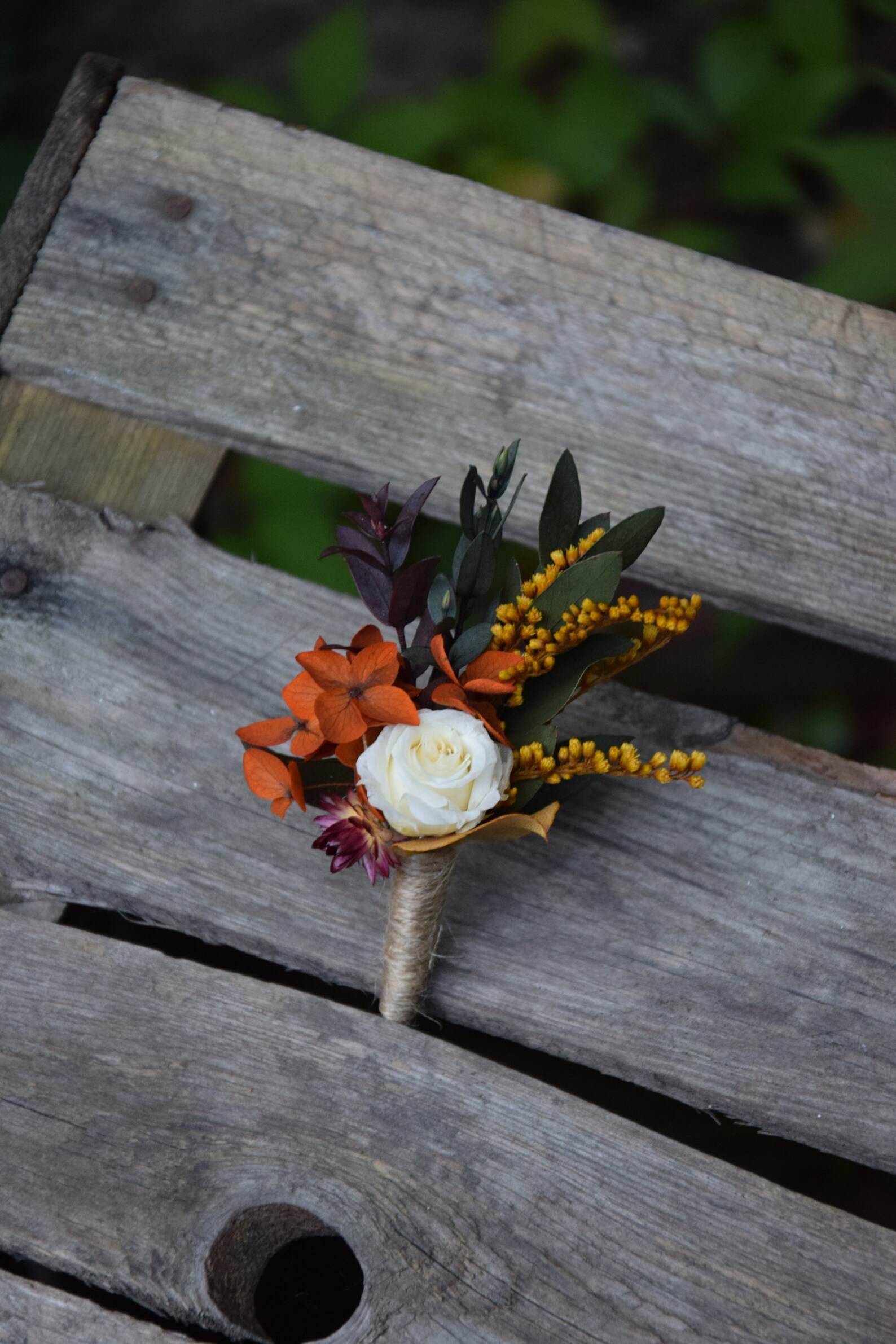 Rustic Wedding Buttonhole, Woodland Dried Boutonniere, Vintage or ...