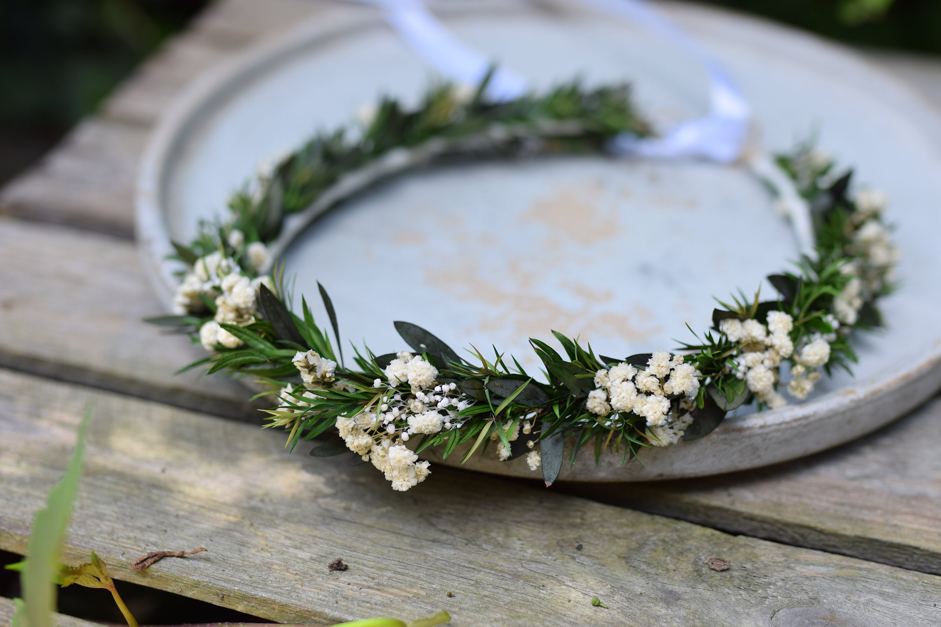 Greenery Flower Hairpins Boho Romantic Flower Hair Pins Delicate Dried ...