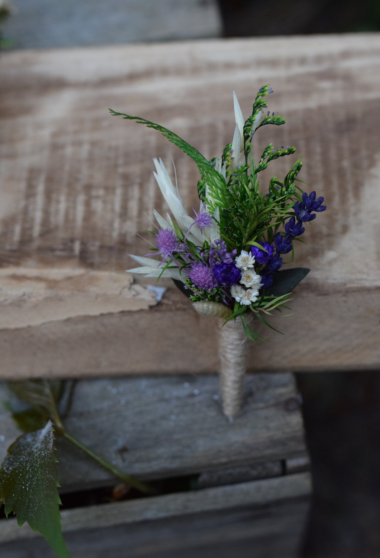 Rustic Wedding Buttonhole, Woodland Dried Boutonniere, Vintage or ...