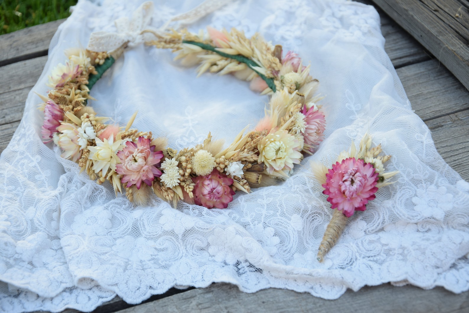 Rustic Wedding Buttonhole, Woodland Dried Boutonniere, Vintage or ...