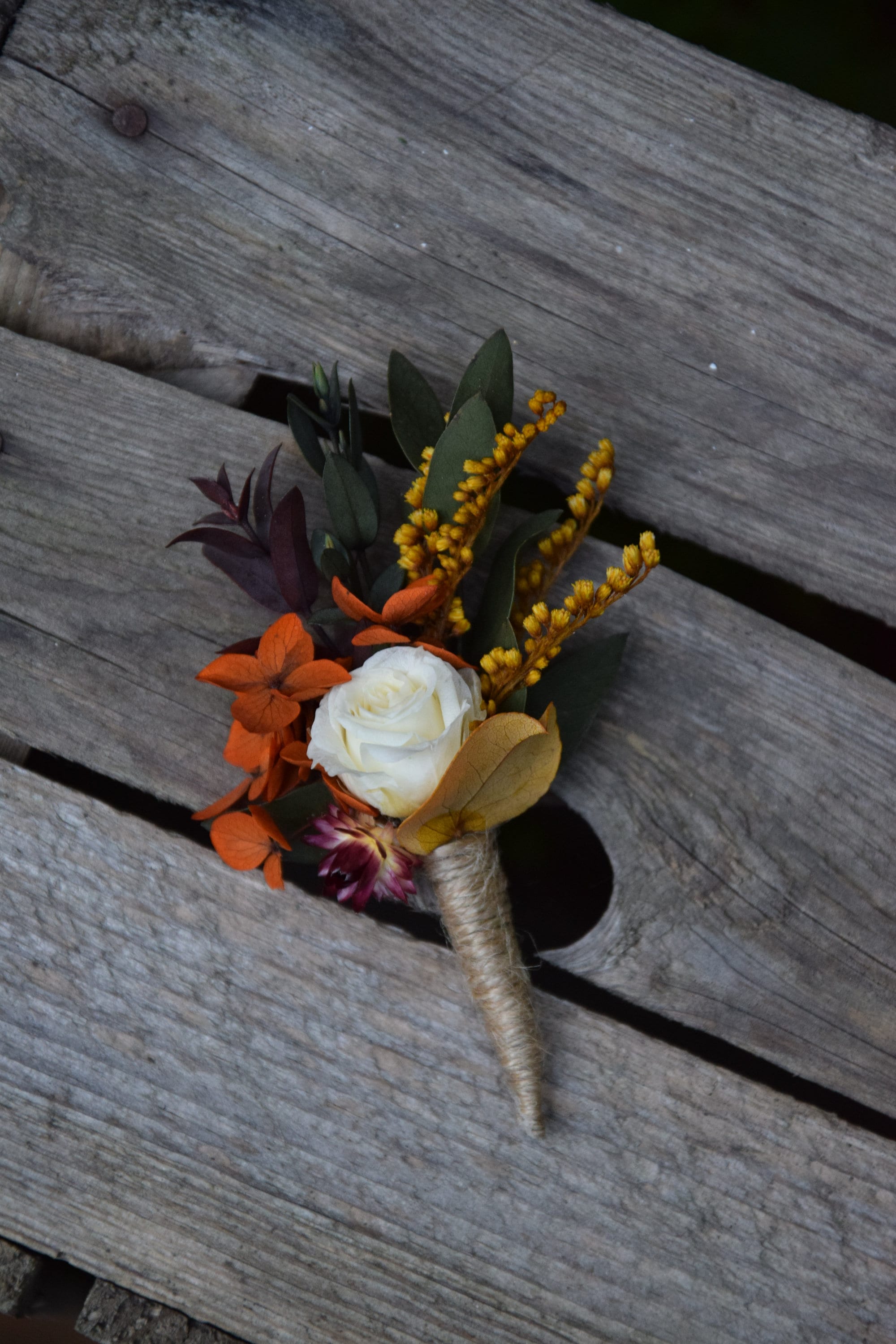 Rustic Wedding Buttonhole, Woodland Dried Boutonniere, Vintage or ...