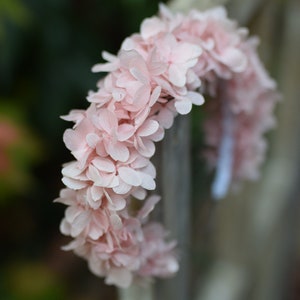 Pink Hydrangea Headband Hydrangea Flower Crown Dried Flower - Etsy