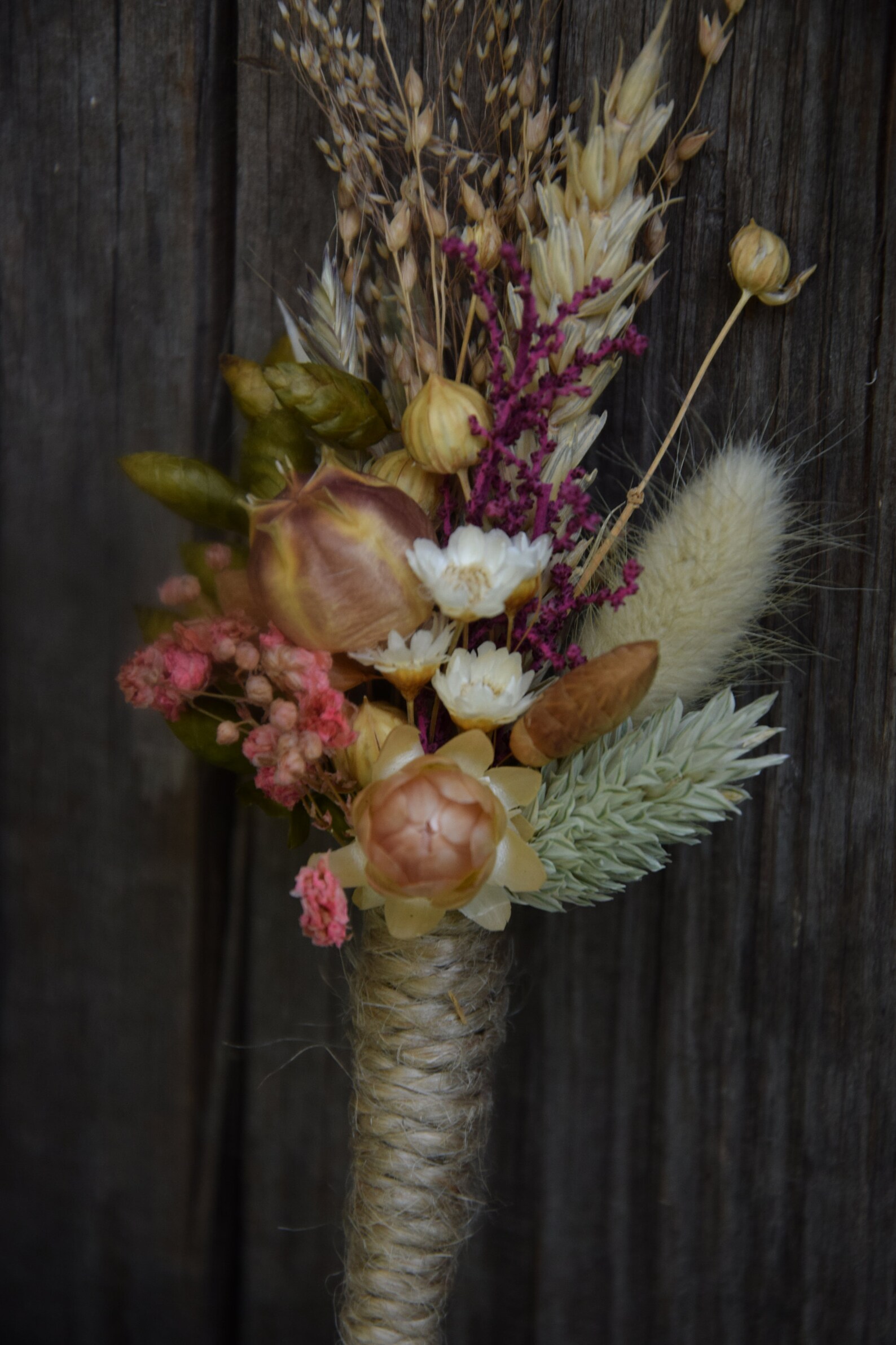 Rustic Wedding Buttonhole, Woodland Dried Boutonniere, Vintage or ...