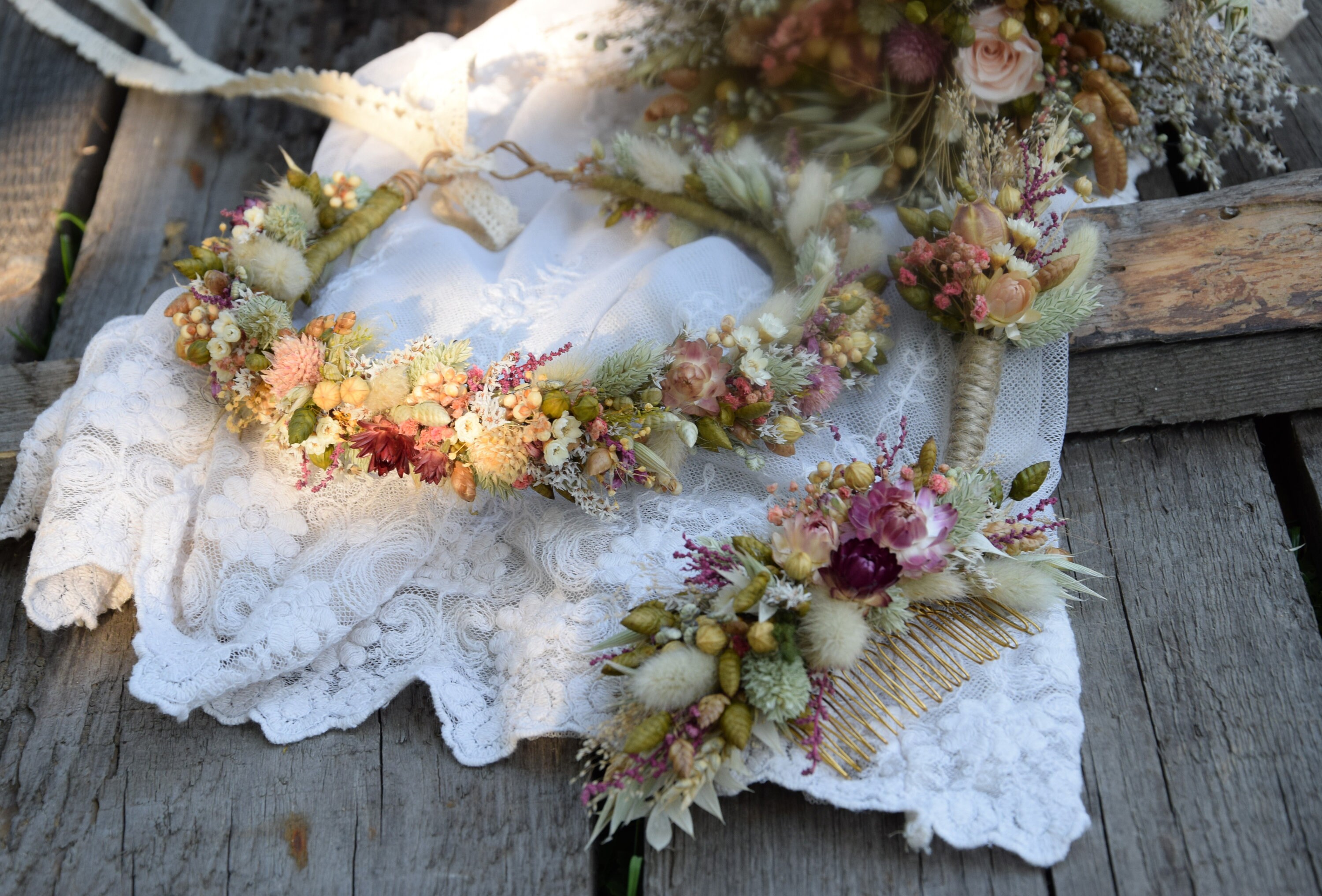 Rustic Wedding Buttonhole, Woodland Dried Boutonniere, Vintage or ...