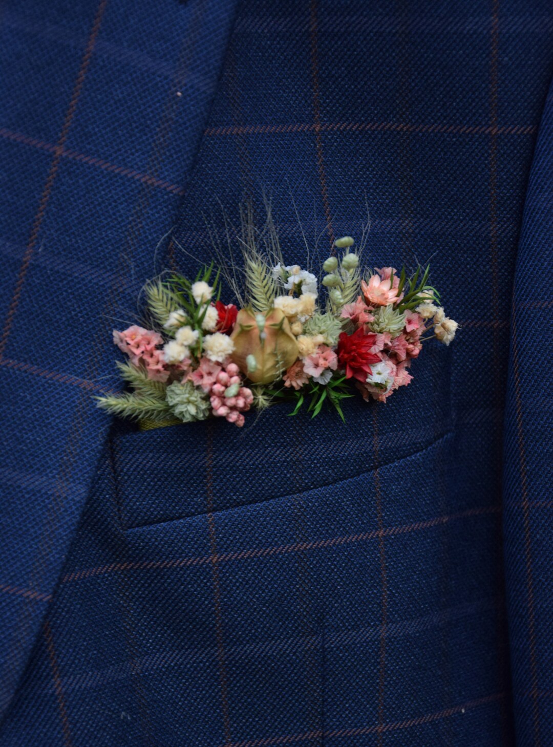 Rustic Pocket Boutonniere, Woodland Dried Boutonniere, Vintage or ...