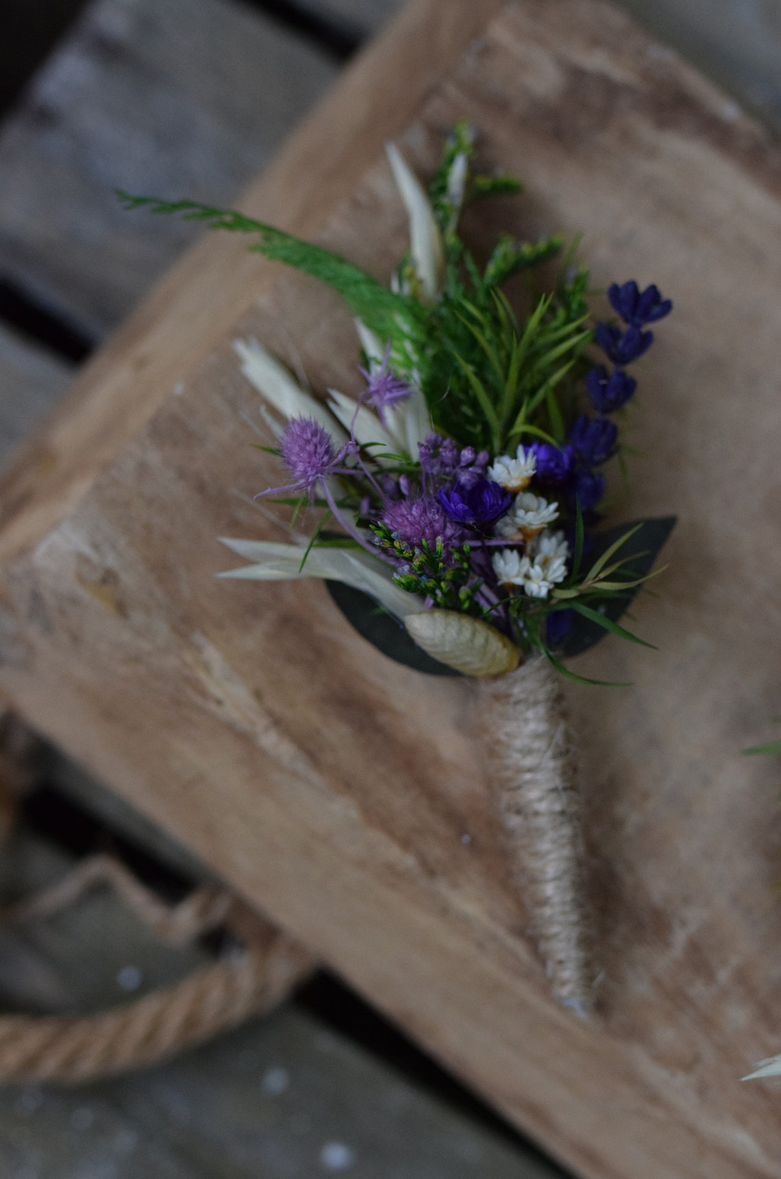 Rustic Wedding Buttonhole, Woodland Dried Boutonniere, Vintage or ...