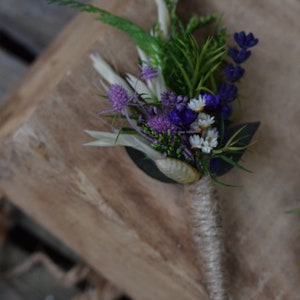 Rustic Wedding Buttonhole, Woodland Dried Boutonniere, Vintage or ...