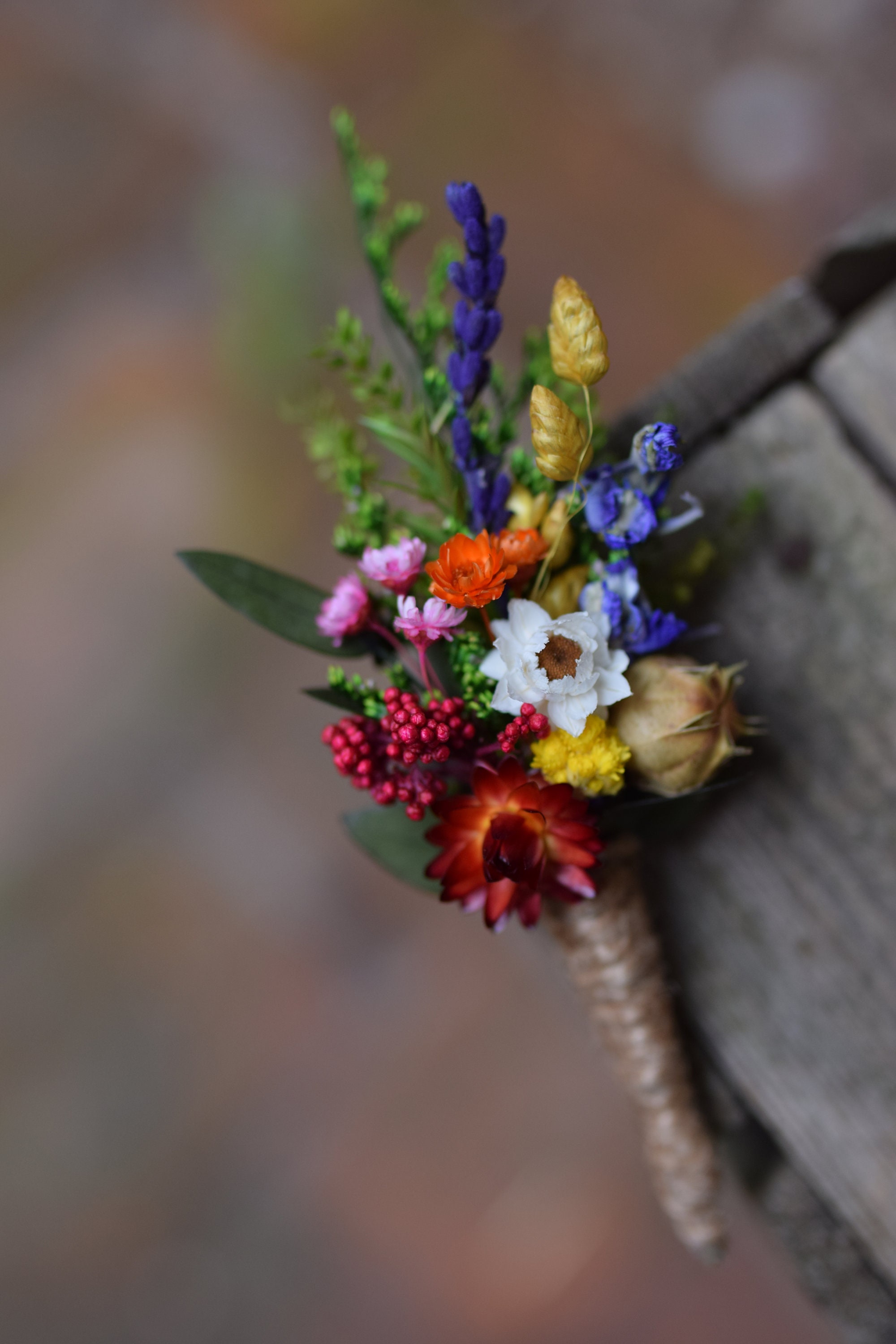 Meadow Buttonhole , Folk Wedding Boutoniere , Colourful Wedding ...