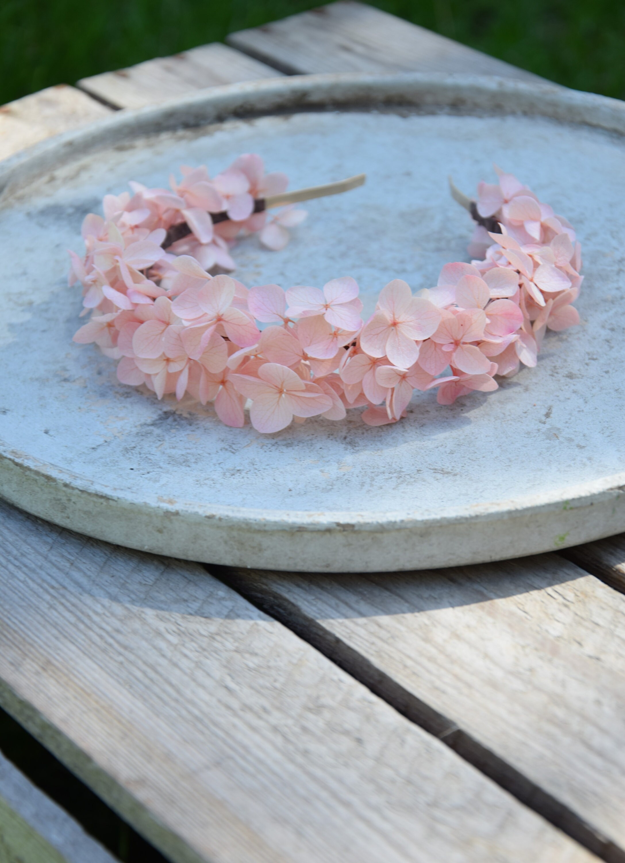 Pink Hydrangea Headband Hydrangea Flower Crown Dried Flower - Etsy