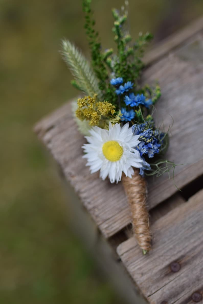 Meadow Buttonhole , Folk Wedding Boutoniere , Colourful Wedding ...