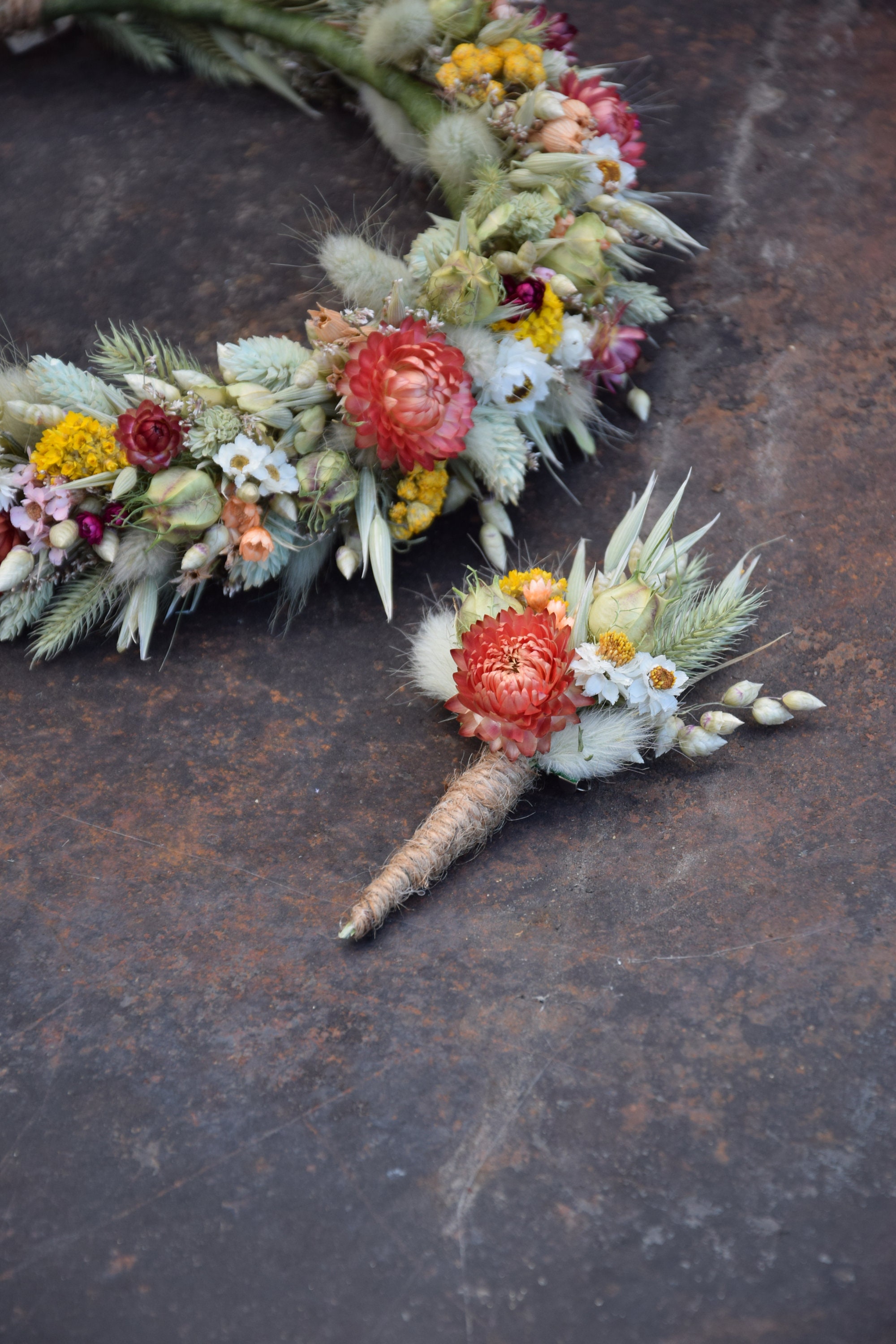 Rustic Wedding Buttonhole, Woodland Dried Boutonniere, Vintage or ...