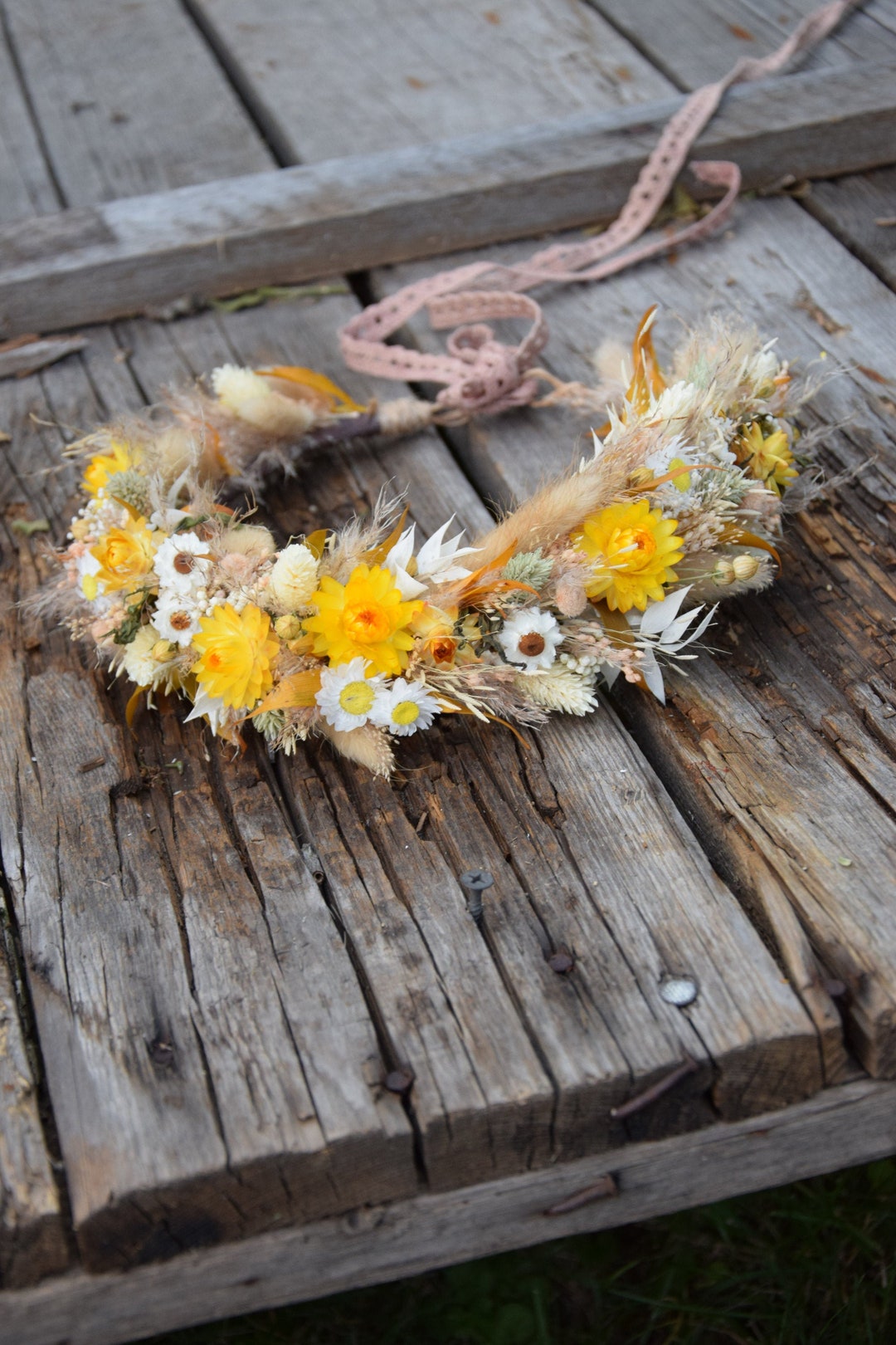 Dried Flower Crown, Wedding Flower Crown, Bridal Flower Crown, Rustic ...