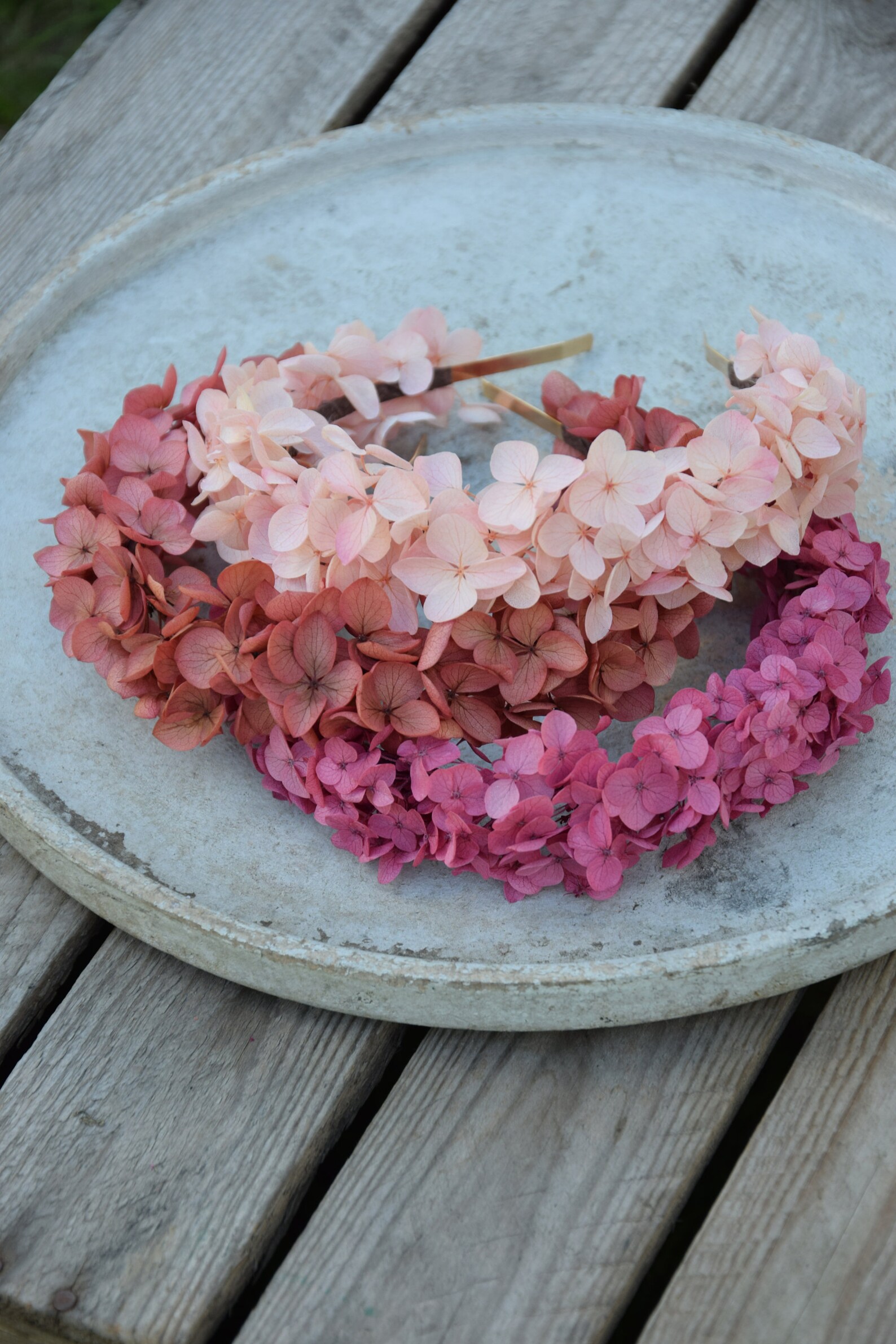 Pink Hydrangea Headband Hydrangea Flower Crown Dried Flower - Etsy