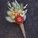 Rustic Wedding Buttonhole, Woodland Dried Boutonniere, Vintage or ...