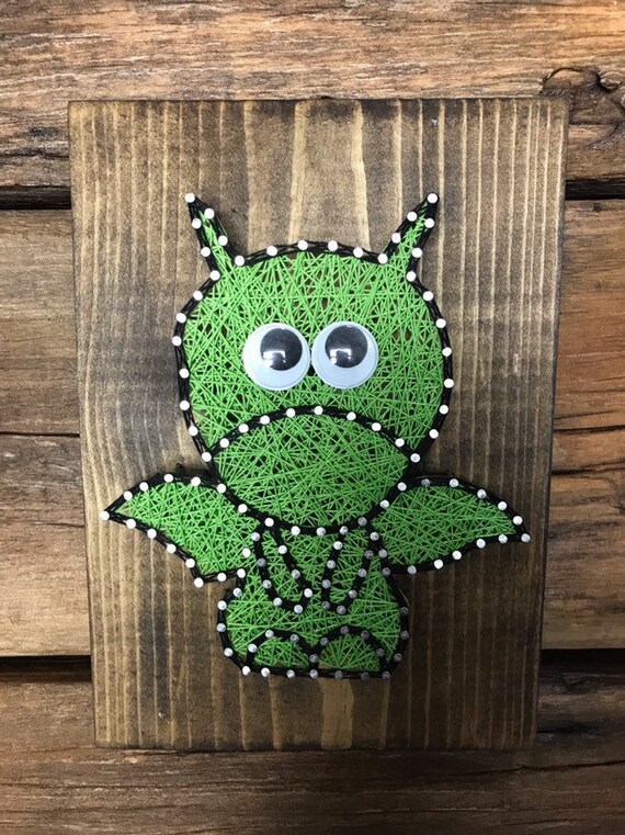 Dragon String Art Dragon sign Nursery Decor | Etsy