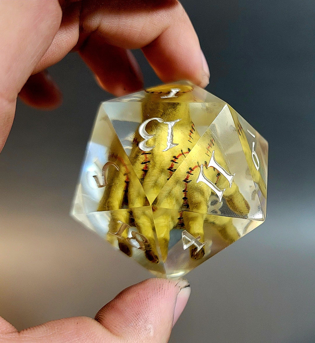 Big D20 Dice Chonk With Zombie Hand Inside for Dnd Ttrpg 2 - Etsy