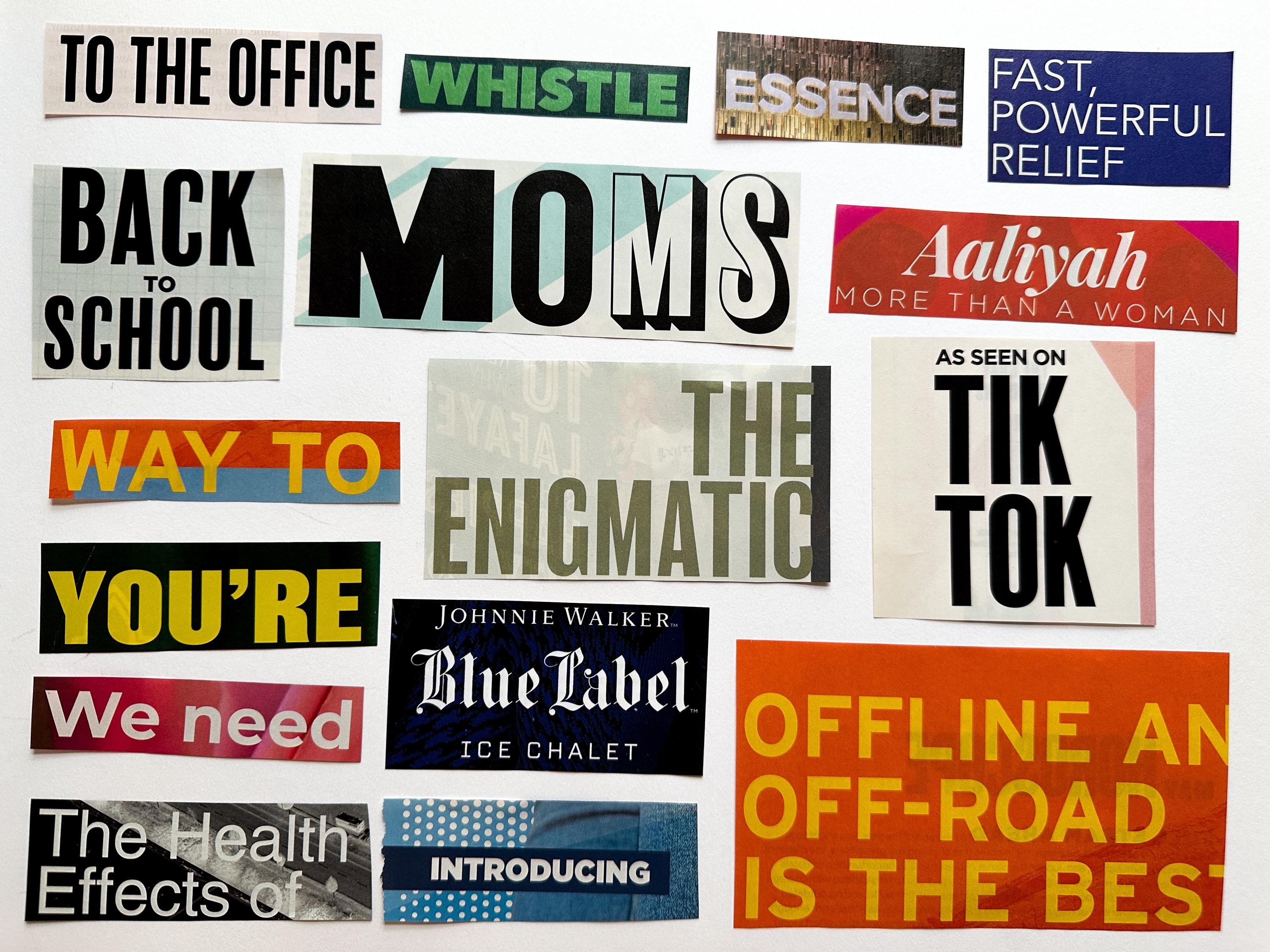 Words & Phrases Magazine Clippings Cutouts | Journal Ephemera for ...