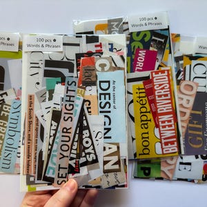 Words & Phrases Magazine Clippings Cutouts | Journal Ephemera for ...