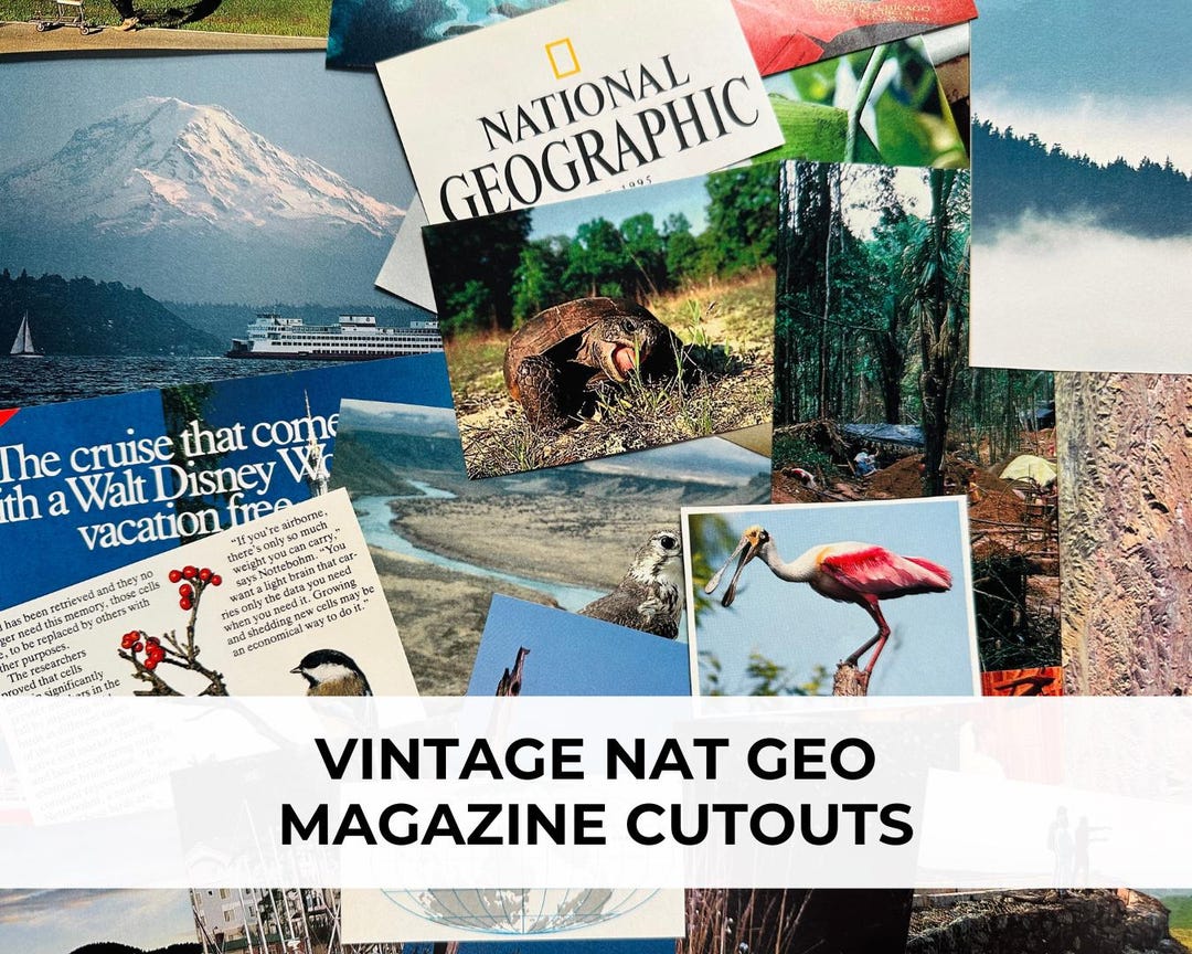 Vintage Nat Geo Pack | National Geographic Magazine Cut Out Clippings ...