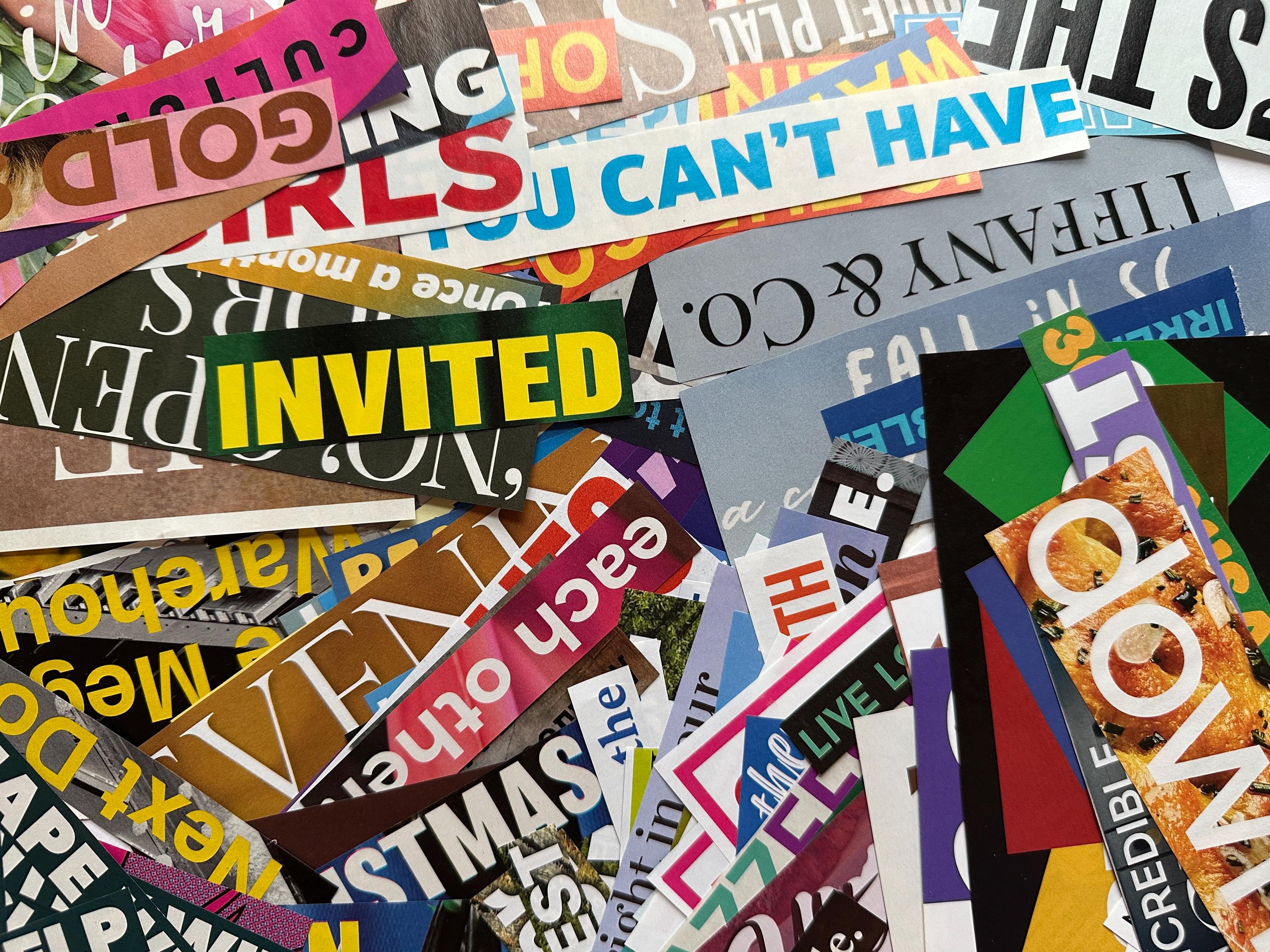 Words & Phrases Magazine Clippings Cutouts | Journal Ephemera for ...