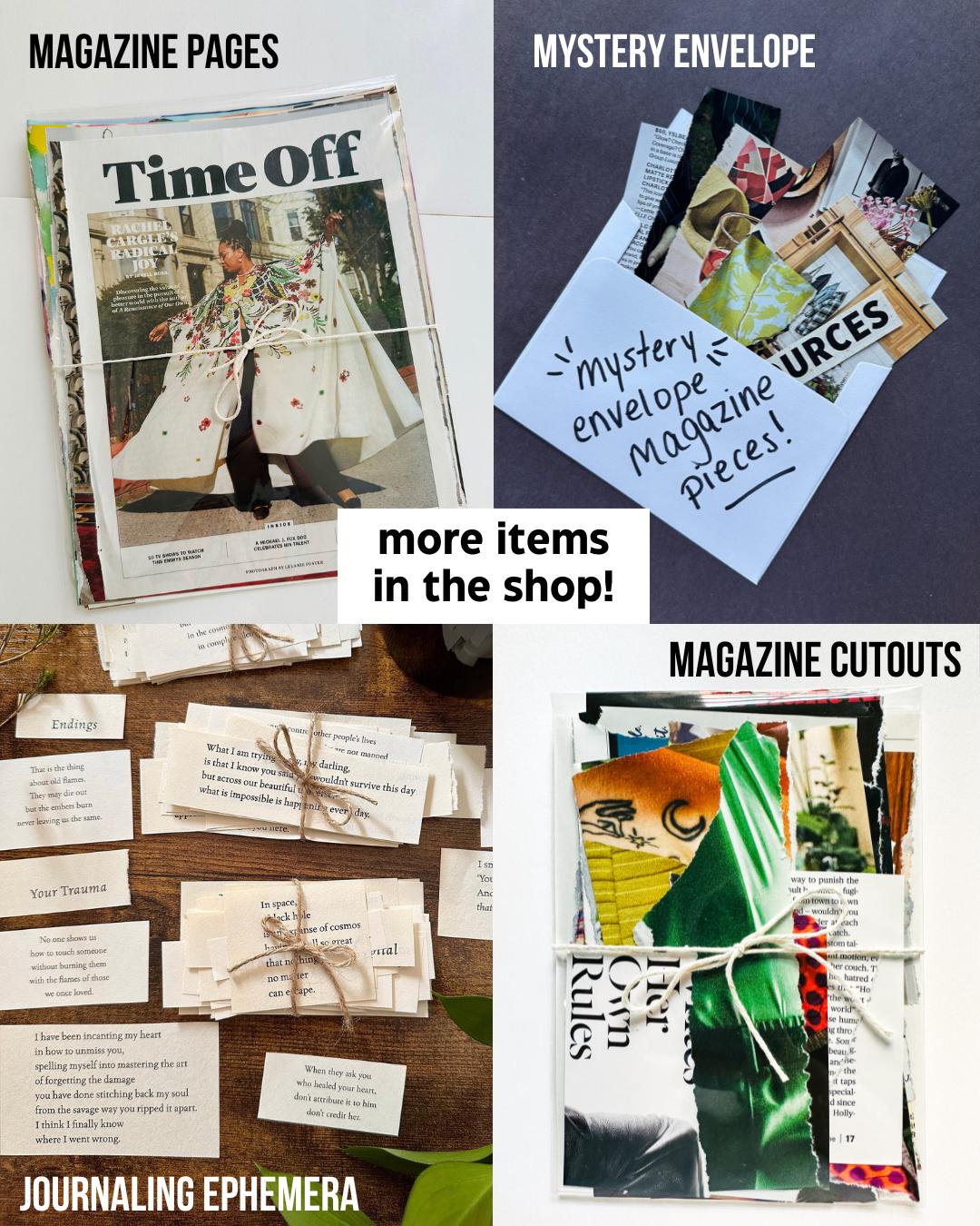 Words & Phrases Magazine Clippings Cutouts Journal Ephemera for Collage ...