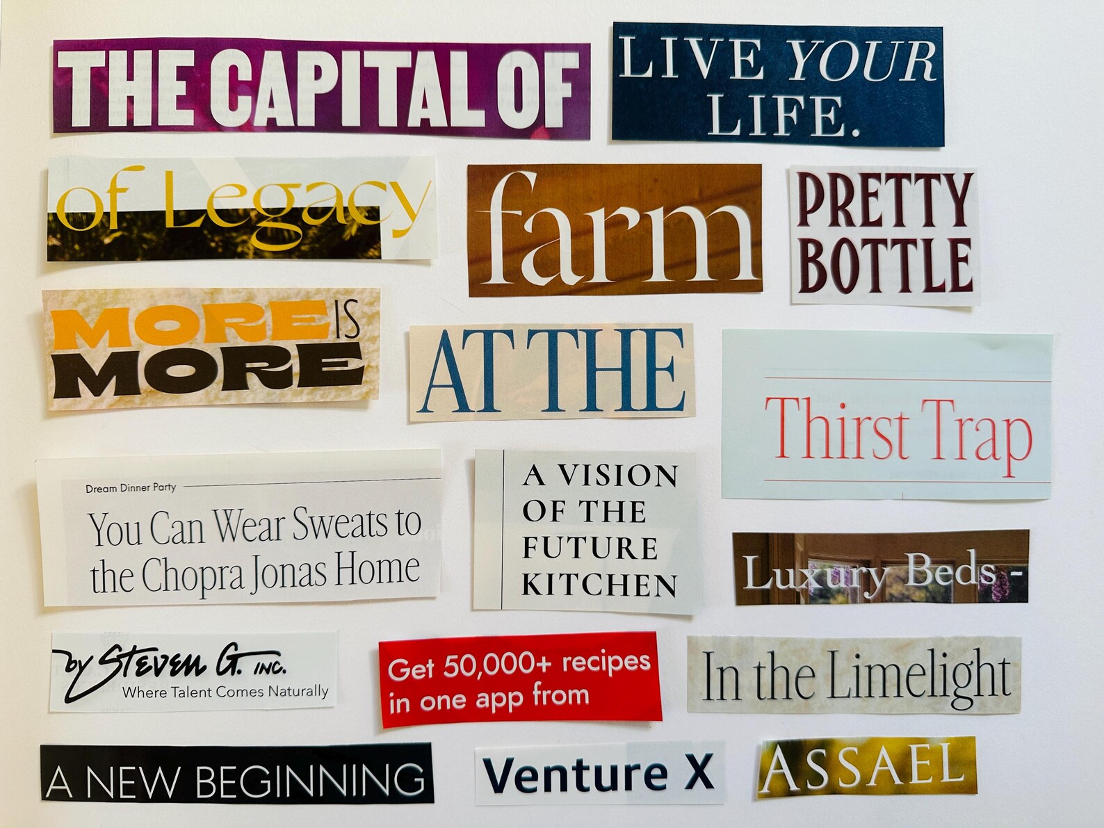 Words & Phrases Magazine Clippings Cutouts | Journal Ephemera for ...