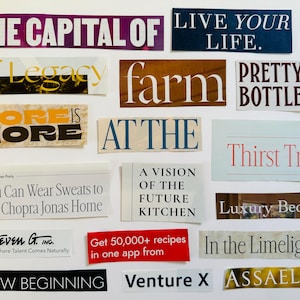 Words & Phrases Magazine Clippings Cutouts | Journal Ephemera for ...