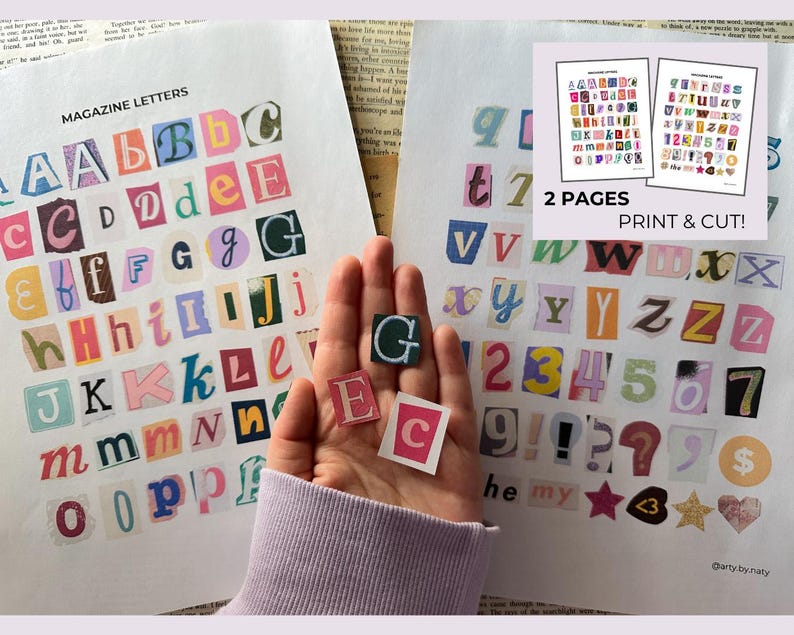 Printable Letters Magazine Cutouts | 100 Pieces | Digital Download for ...
