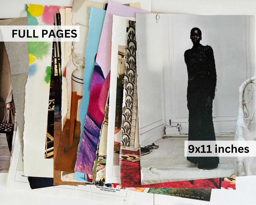 20 Full Pages Large Magazine Sheets for Collage, Vision Board ...
