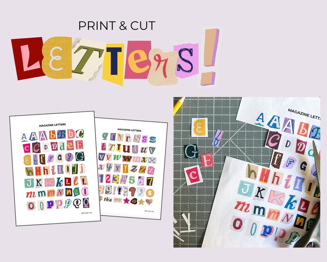 Printable Letters Magazine Cutouts | 100 Pieces | Digital Download for ...
