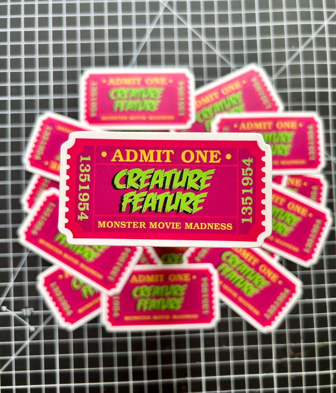 Creature Feature Sticker | Scary Movie | Horror | Spooky | Vinyl ...