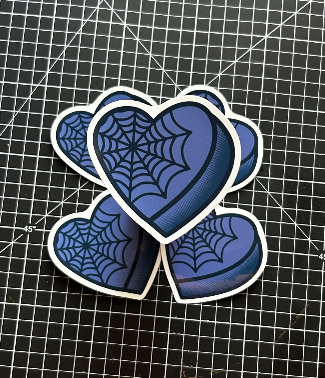 Spider Web Heart Sticker | Punk | Goth | Spooky | Creepy | Tattoo ...