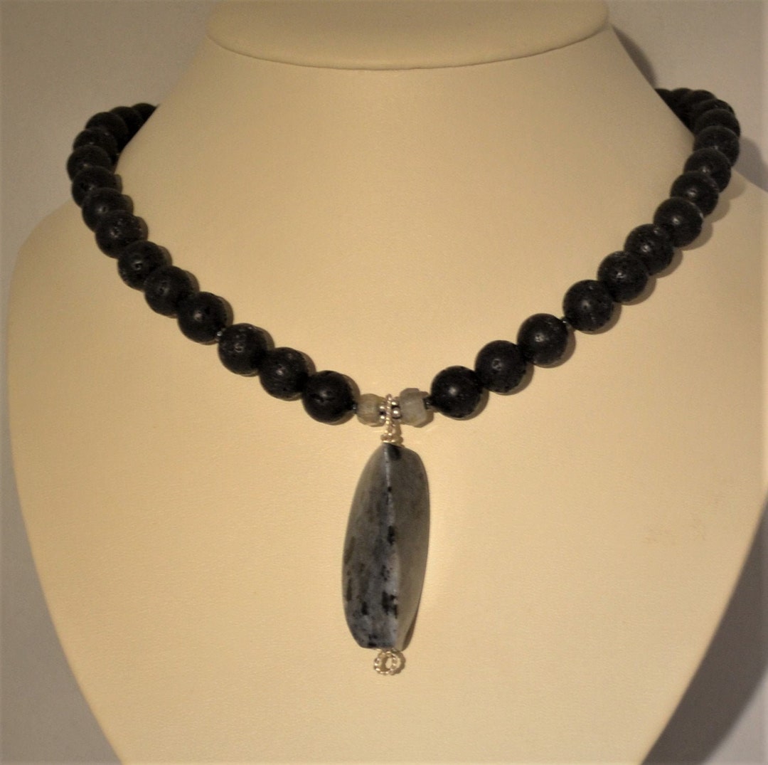 Lava Bead Necklace - Etsy