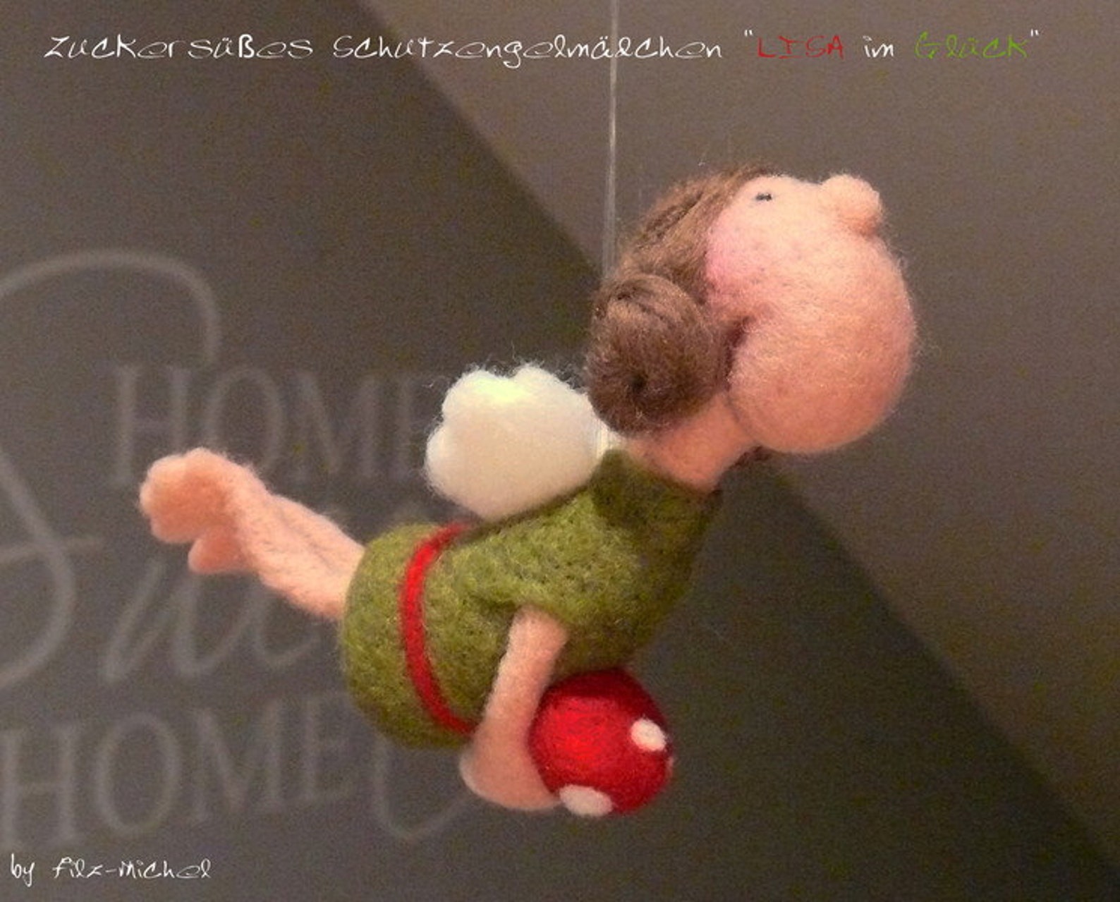Schutzengel LISA im Glück & Glückspilz filz filzen Engel - Etsy.de