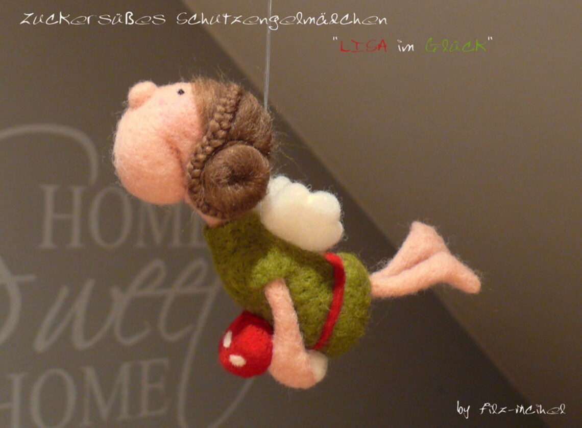 Schutzengel LISA im Glück & Glückspilz filz filzen Engel - Etsy.de