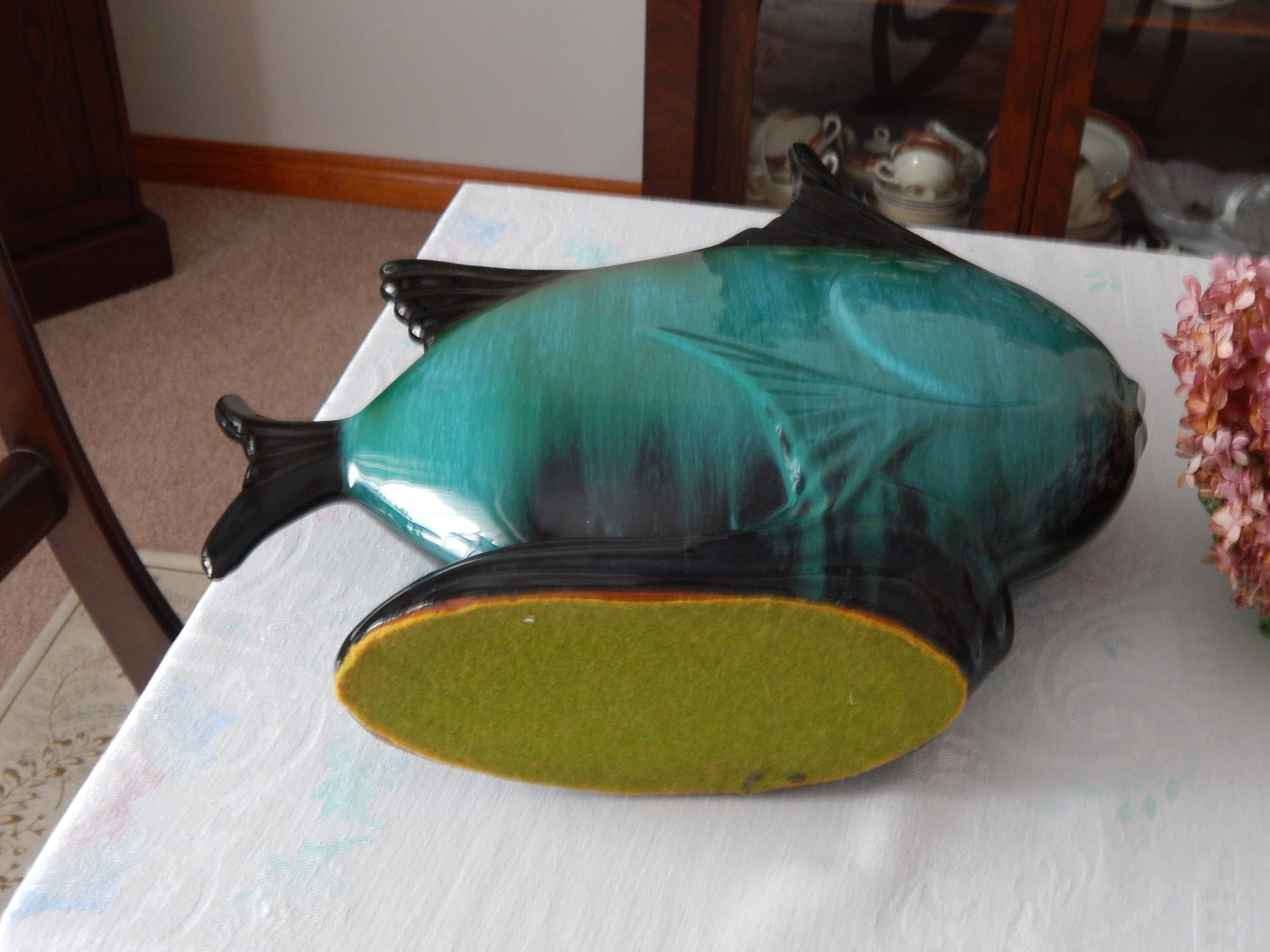 Large MCM Blue Mountain Pottery Angelfish Vase - Etsy