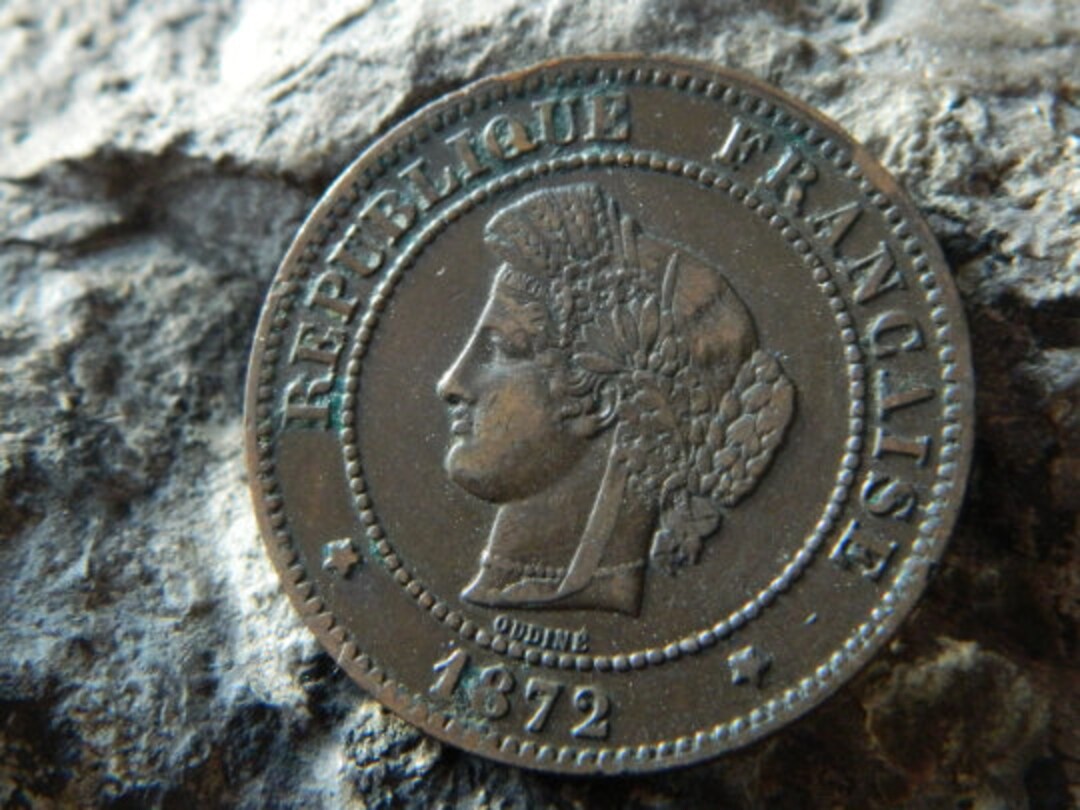Antique 1872 France 5 Centimes Coin - Etsy