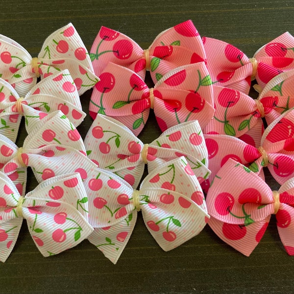 Cherry Hair Bow - Etsy