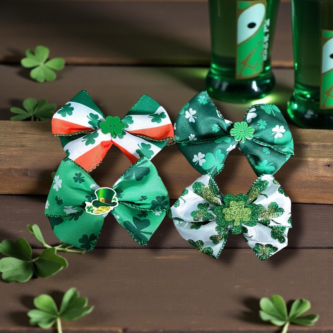4.5” Large Holiday Top Knot/ Collar Dog Bows - Etsy