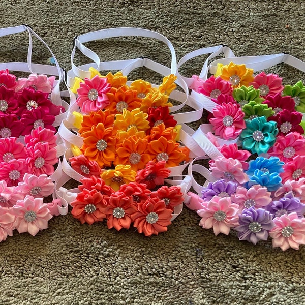 Dog Collar Flowers and Bows - Etsy